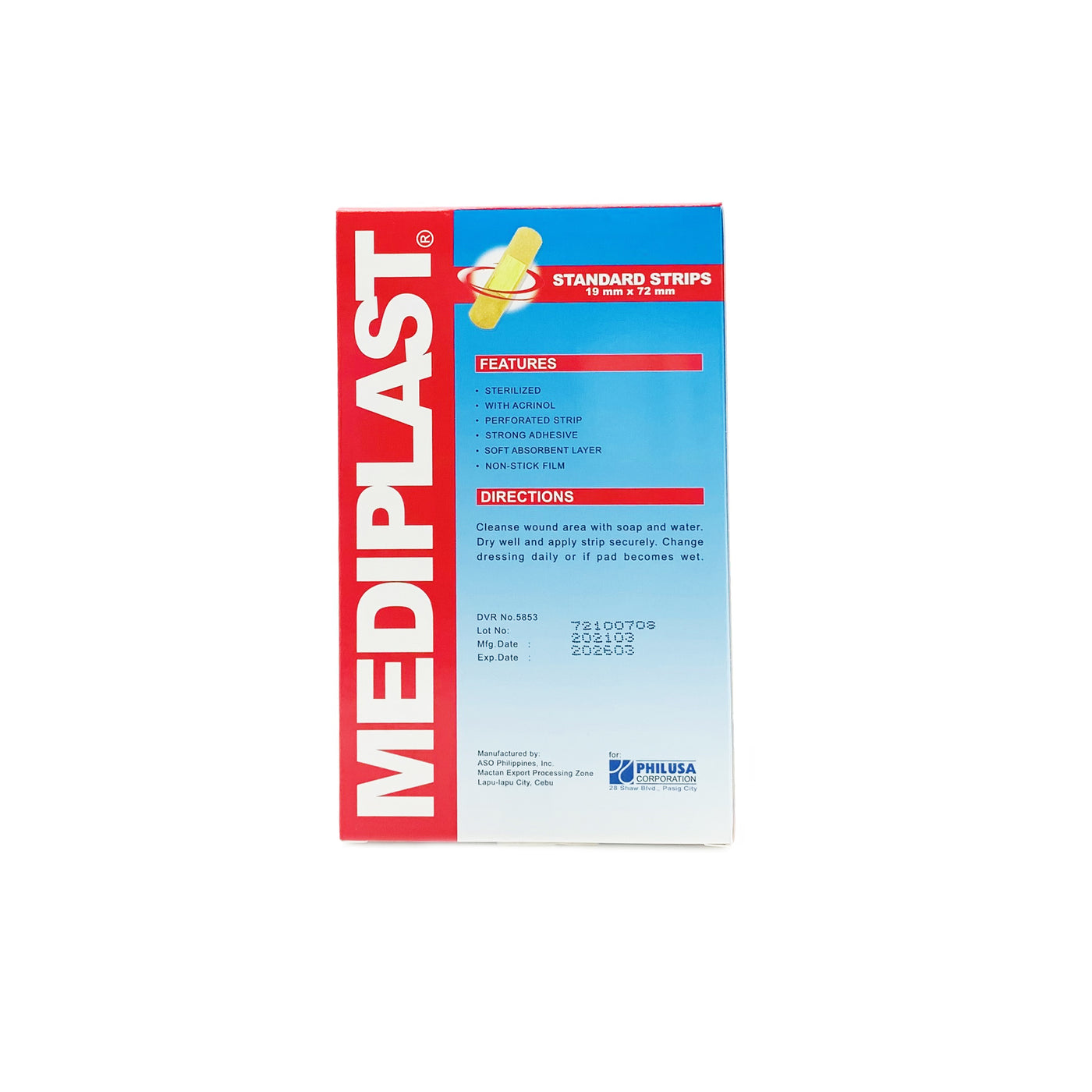 MEDIPLAST Plastic Strips Standard 100s — PHILUSA Online Store
