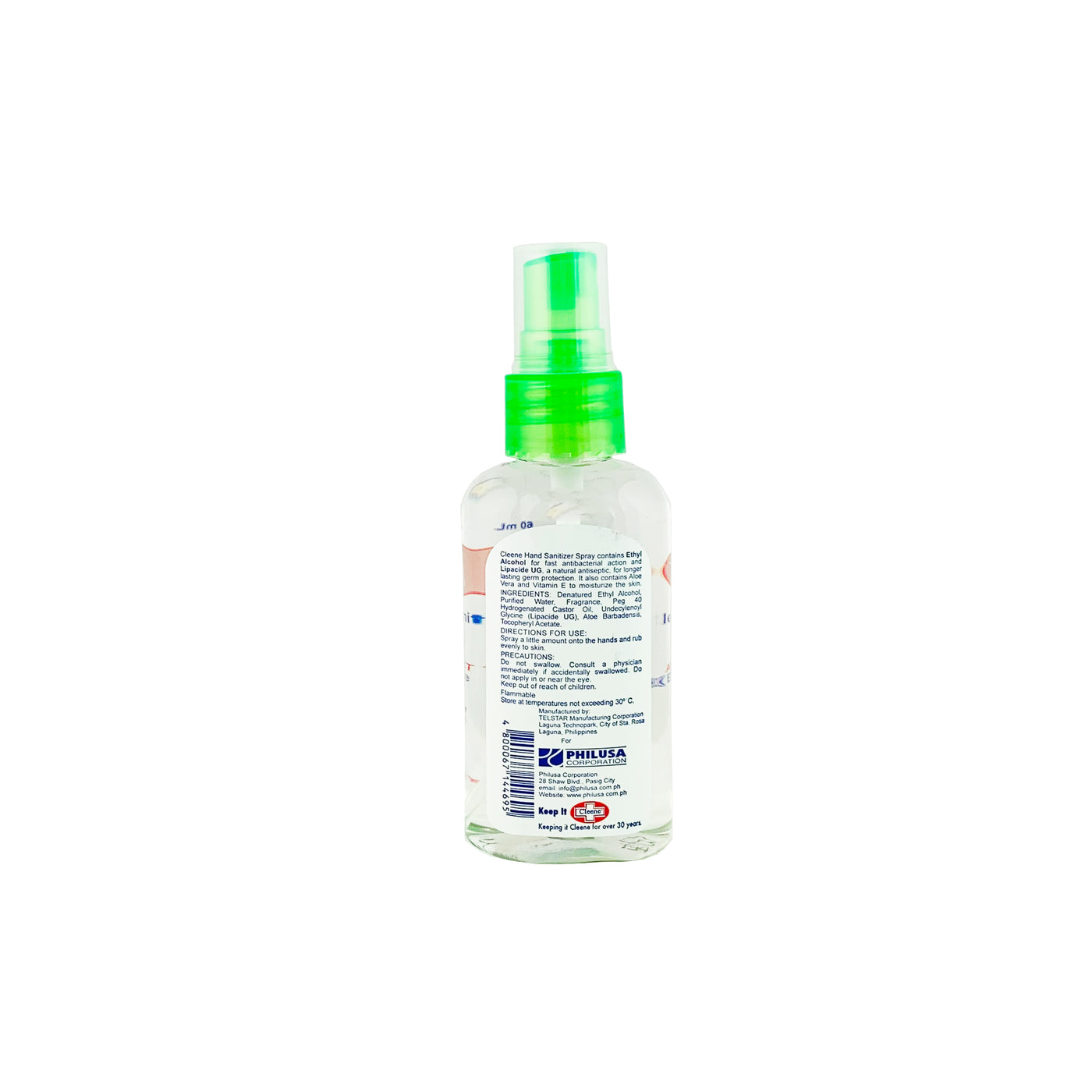 Cleene Hand Sanitizer Spray Green Air 60mL — PHILUSA Online Store