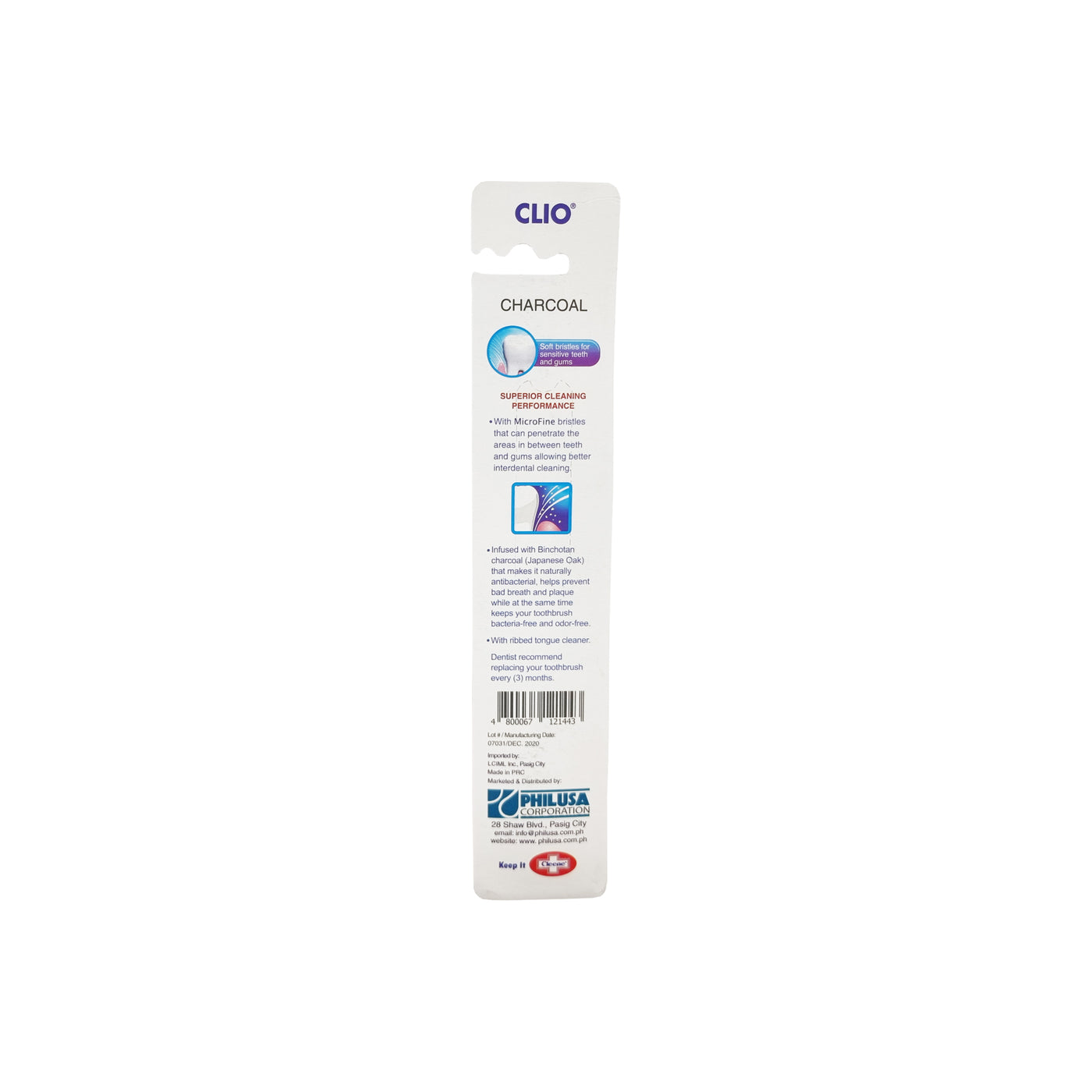 Cleene CLIO Toothbrush Charcoal — PHILUSA Online Store