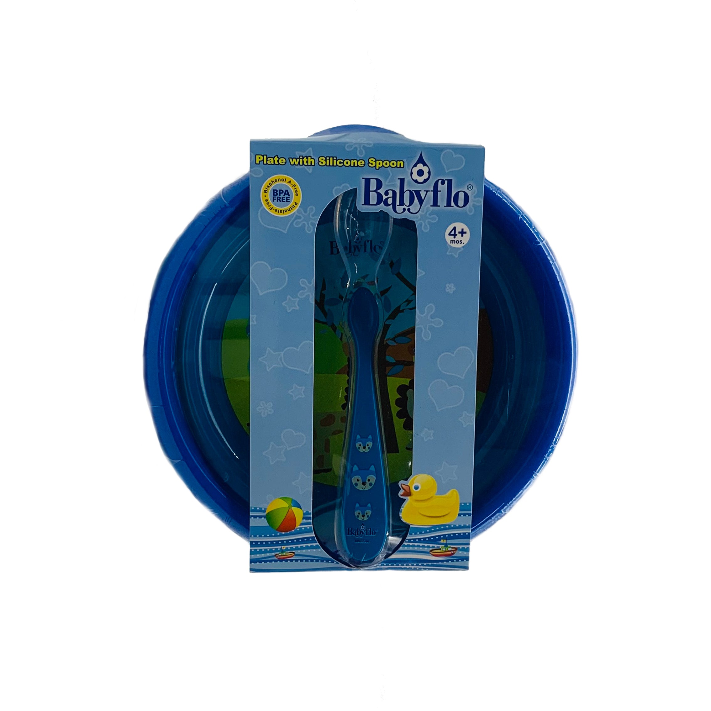 Babyflo Plate with Silicone Spoon — PHILUSA Online Store