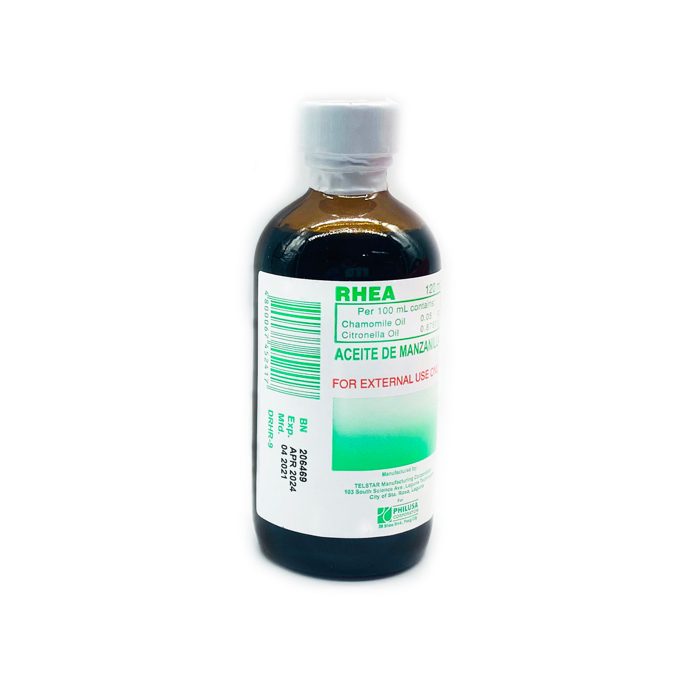 RHEA Aceite de Manzanilla 120mL — PHILUSA Online Store