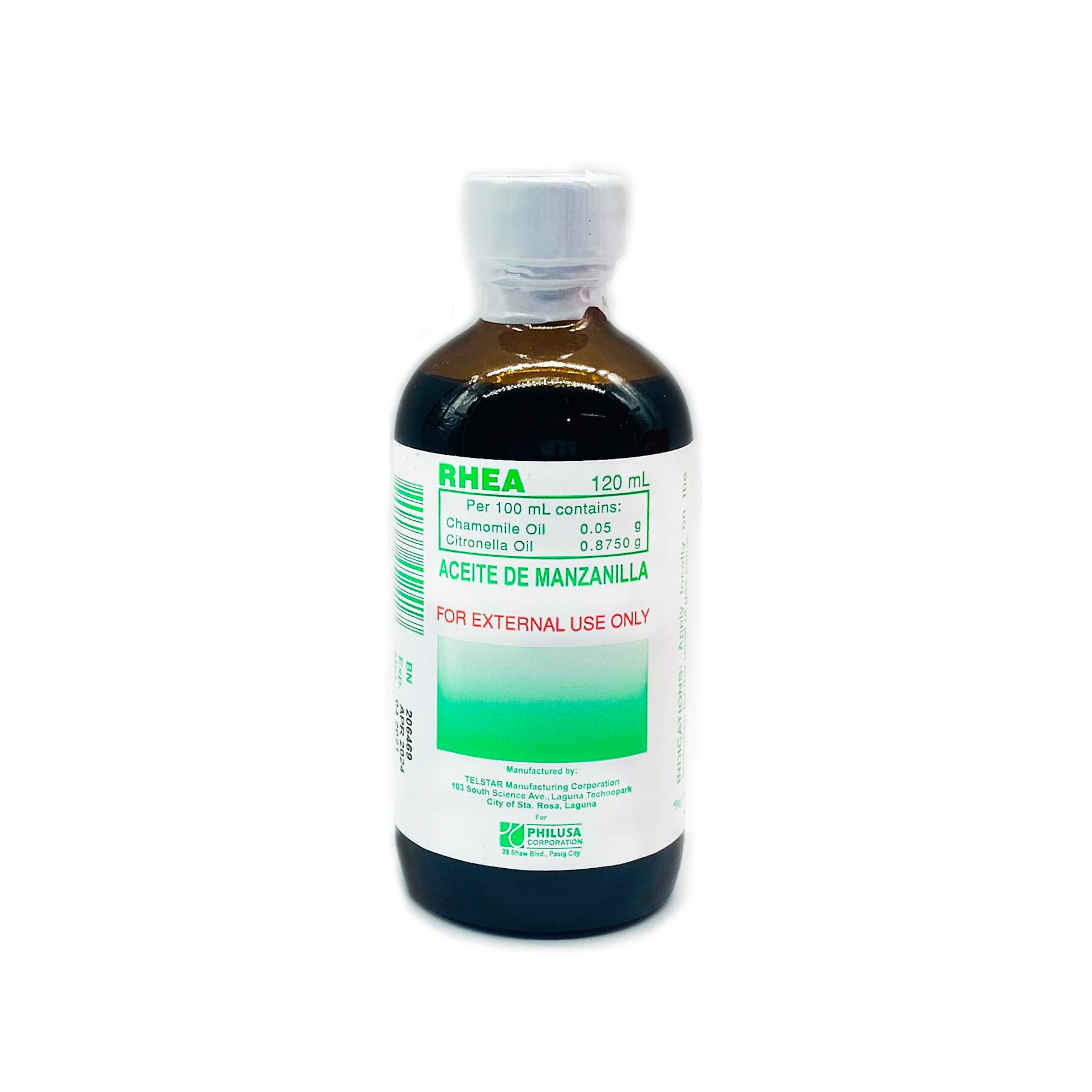 RHEA Aceite de Manzanilla 120mL — PHILUSA Online Store