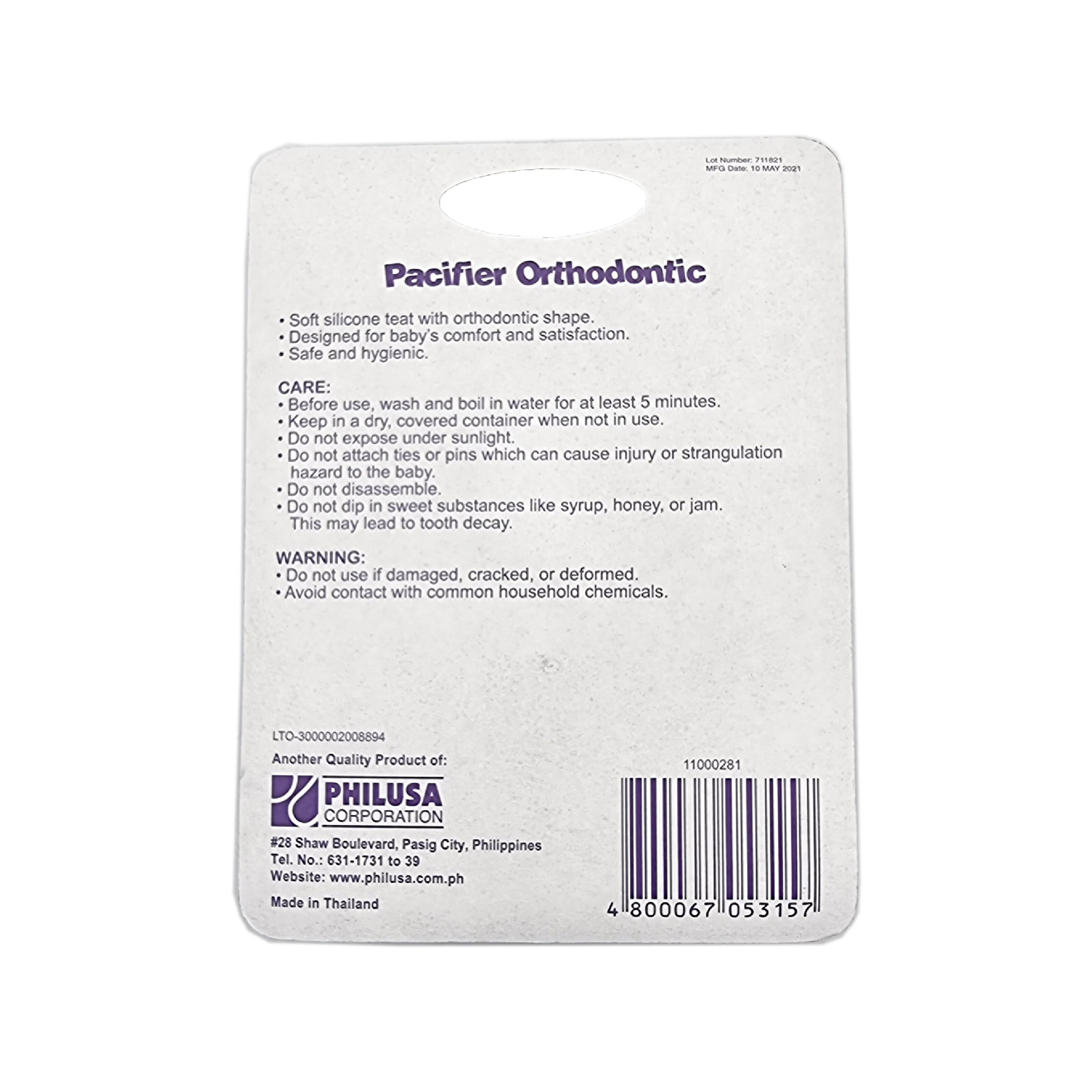 Babyflo Pacifier Orthodontic — PHILUSA Online Store