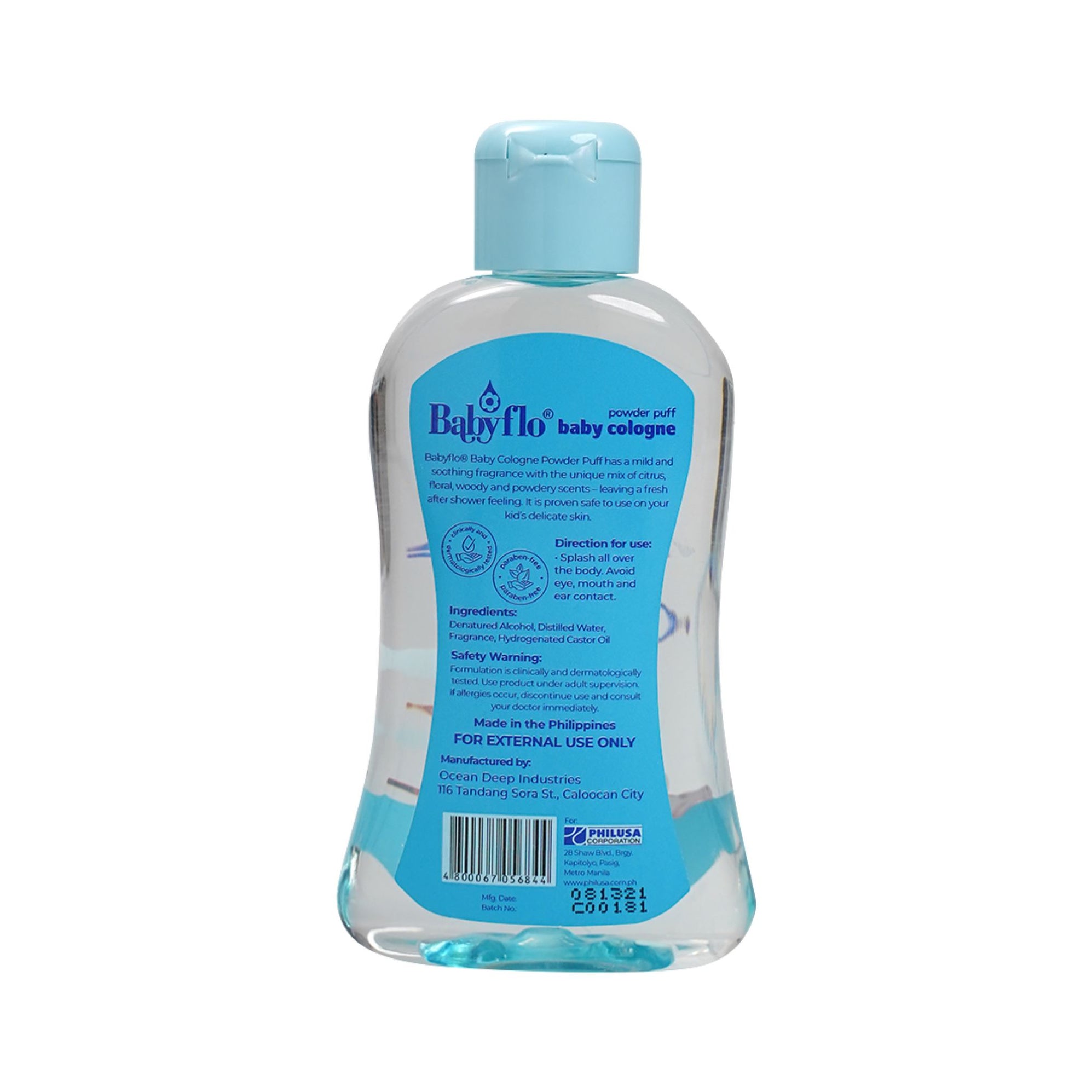 Babyflo Baby Cologne Powder Puff 100mL — PHILUSA Online Store
