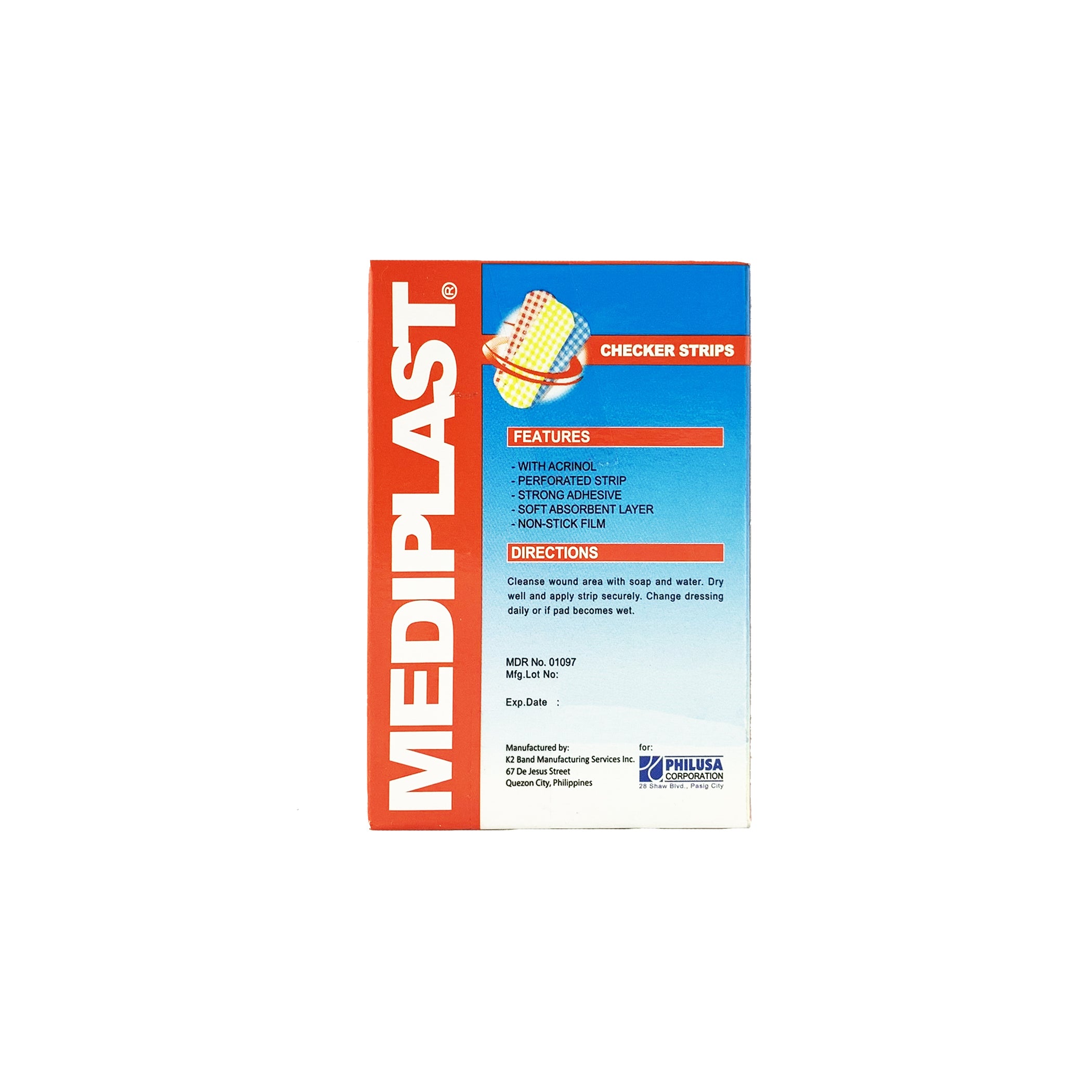 MEDIPLAST Plastic Strips Checker w/Acrinol 10s — PHILUSA Online Store