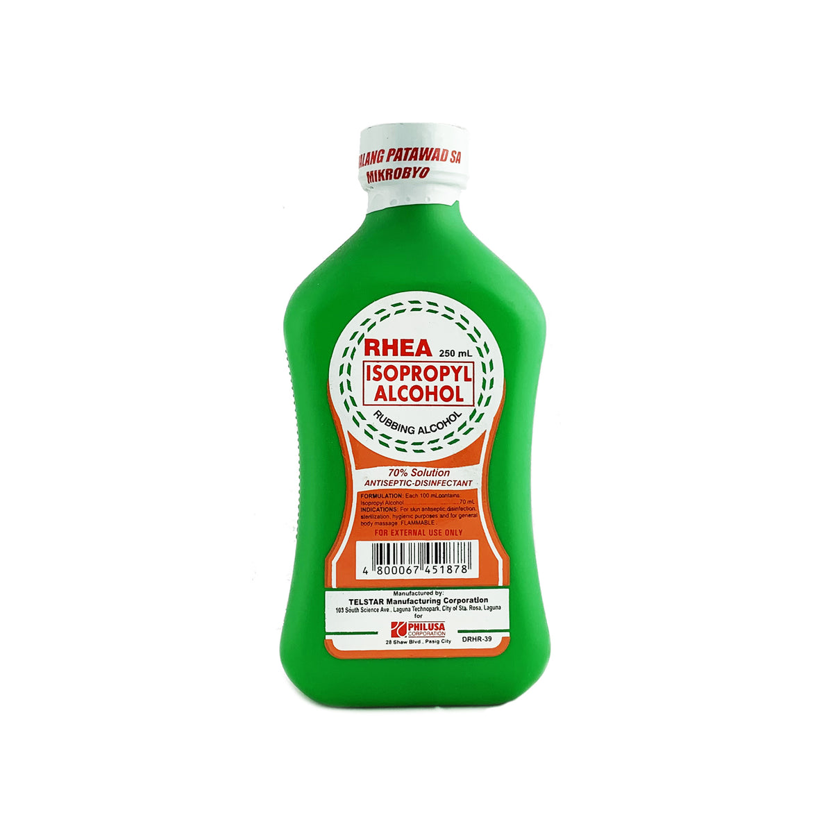 RHEA Isopropyl Alcohol 70% 250mL — PHILUSA Online Store